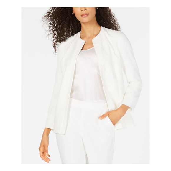 Kasper | Jackets & Coats | Kasper Womens Ivory Lace Front Wear To Work ...
